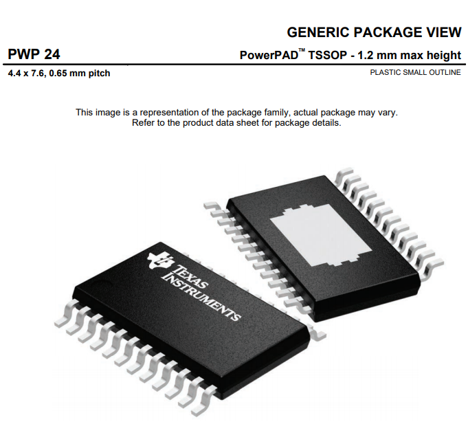 DRV8889-Q1: Package measurement for PWP-24 and RGE - Motor drivers ...