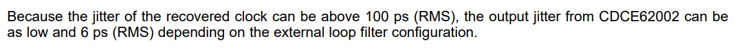 CDCE62002: Is the jitter cleaner function works automatic? - Clock & timing forum - Clock ...