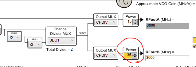 LMX2582: LMX2582 IS LOCKED,BUT FREQUENCY ISNOT RIGHT - Clock & timing ...