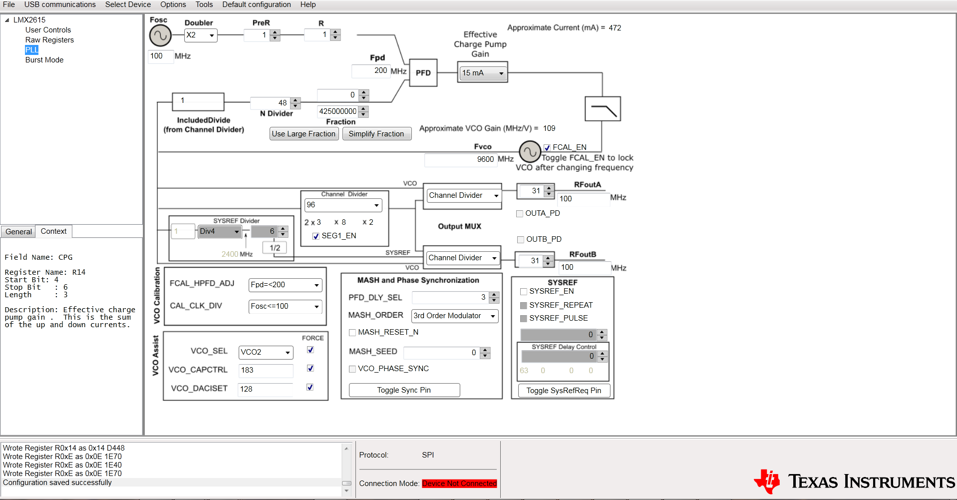 LMX2615-SP: "LOCK_DETECT (MUXOUT pin) is not coming" - Clock & timing forum - Clock & timing ...