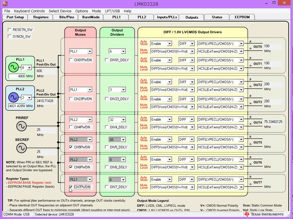 Lmk03328 Generate A 7417582418mhz Output Register File Clock 8157