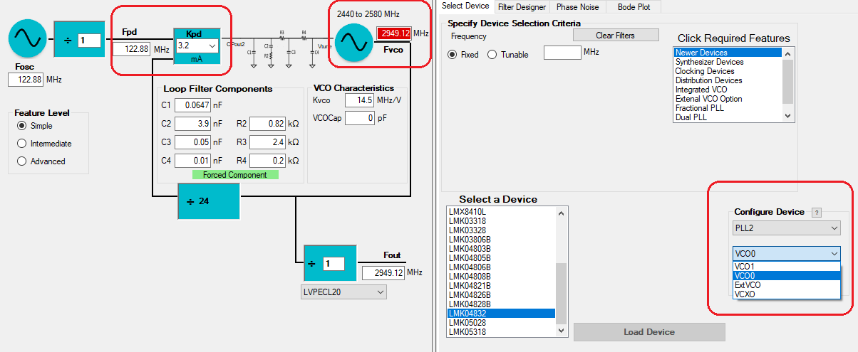 Lmk04832 Loop Filter Design Clock And Timing Forum Clock And Timing Ti E2e Support Forums