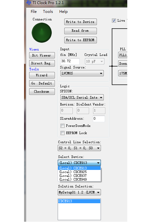 CDCE913: CDCE913 SETTING - Clock & timing forum - Clock & timing - TI E2E support forums