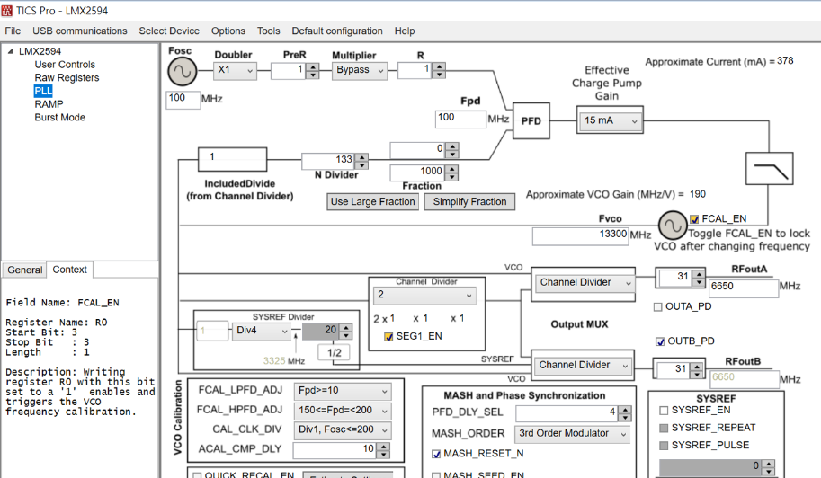Lmx2594evm Frequency Running Clock And Timing Forum Clock And Timing Ti E2e Support Forums