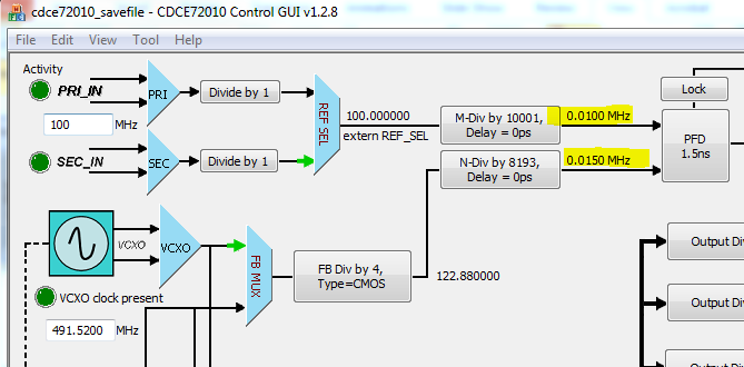 Cdce72010 Not Locking Clock And Timing Forum Clock And Timing Ti E2e Support Forums