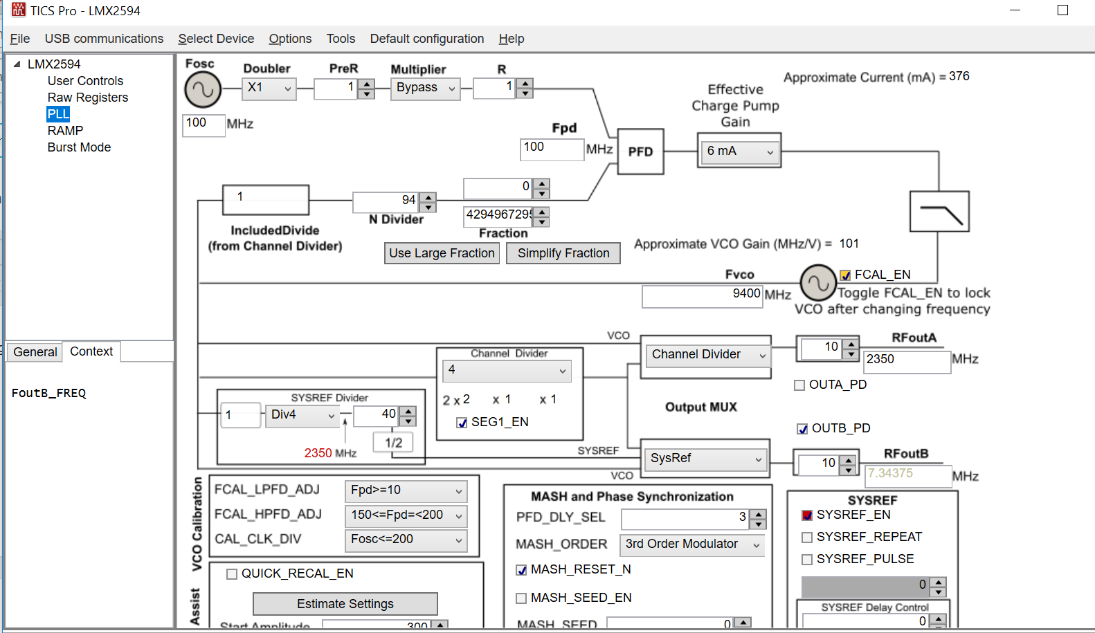 Lmx2594 Ramping With Synchronized Ref Output Clock And Timing Forum Clock And Timing Ti E2e