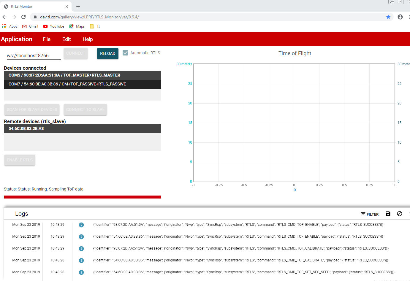 CC2642R: RTLS TOF No Data - Bluetooth forum - Bluetooth®︎ - TI E2E support forums