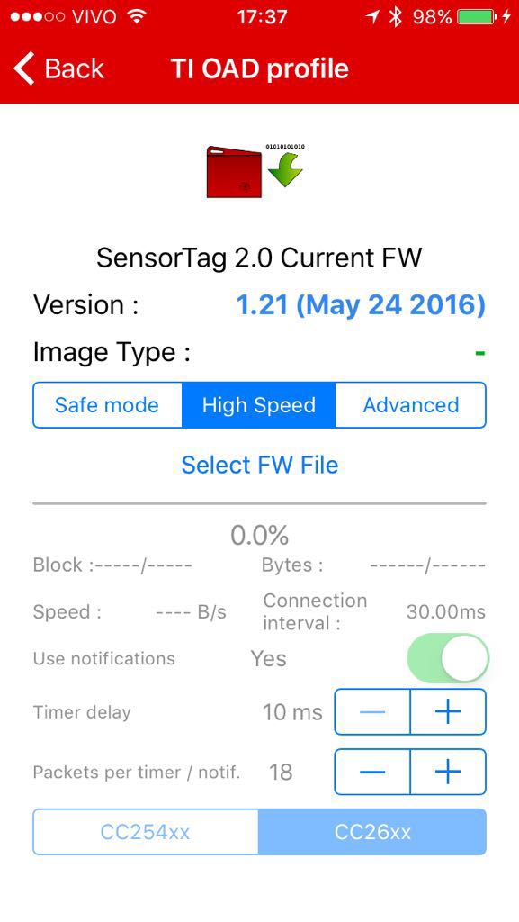 [SensorTag 2] iPhone App only shows a few characteristics and no sensor ...