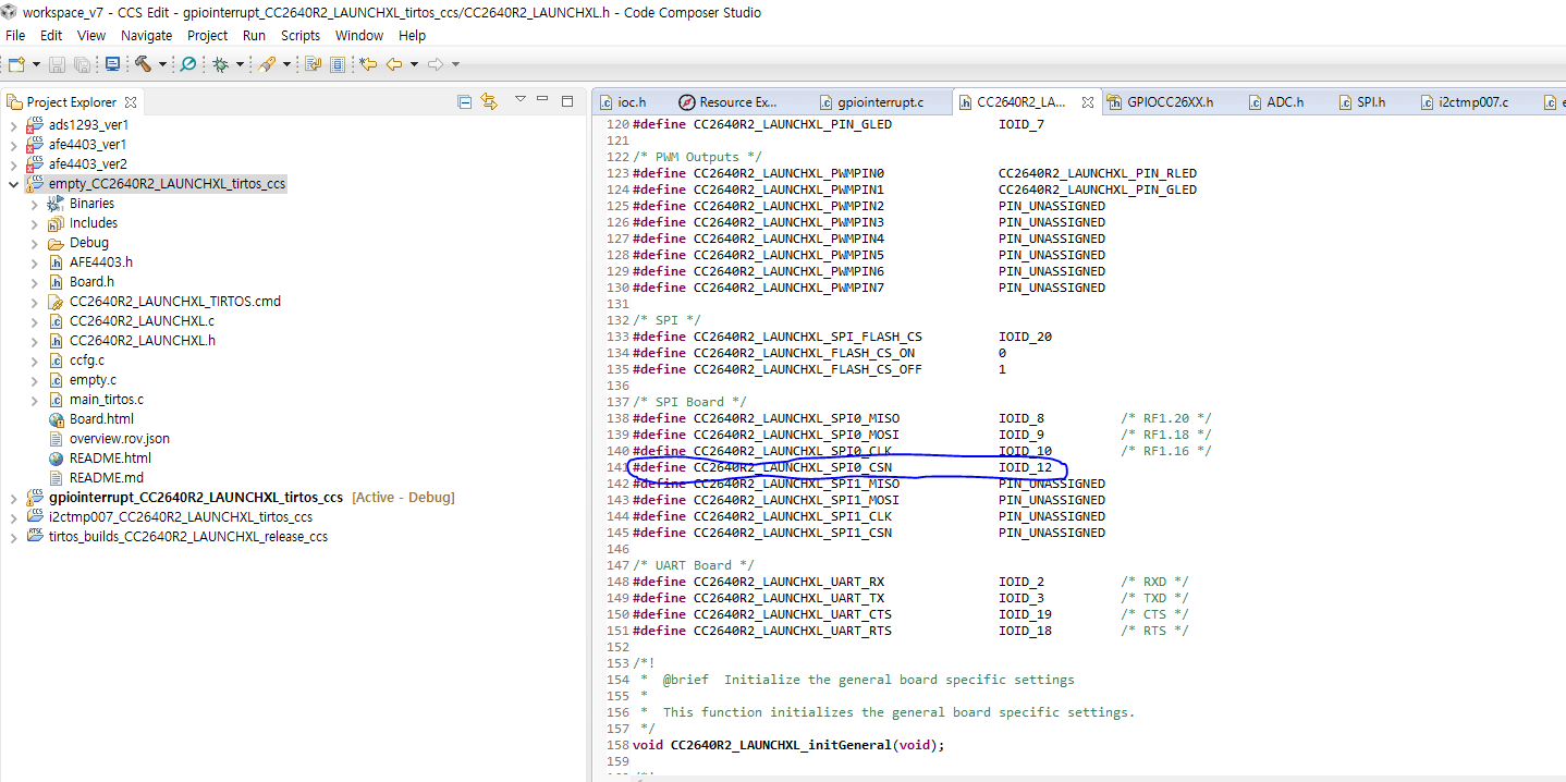 CCS/CC2640R2F: SPI communication with 2 slave module(AFE4403,ADS1293), but i have a one pin for ...