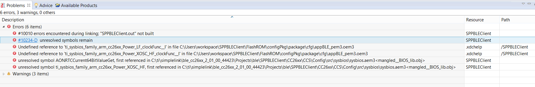 Cc2650 Sppble Example Problems Sppbleclient Out Could Not Open File