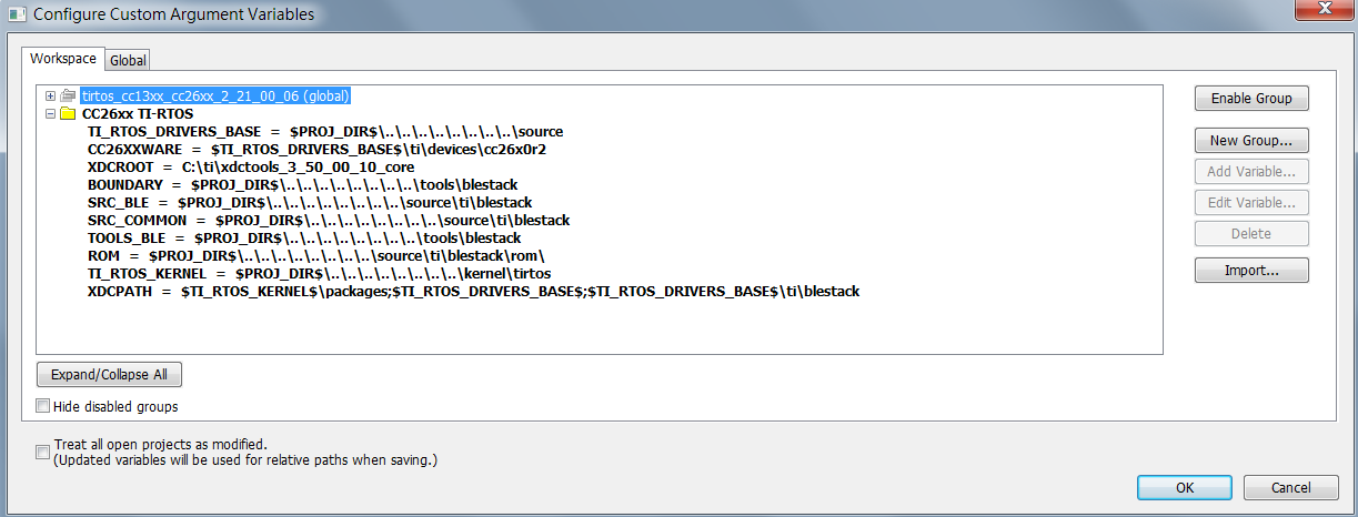 Launchxl Cc2640r2 Errors Building Simple Peripheral From Cc2640r2 Sdk 130 At Iar Workbench