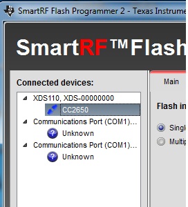 problem flashing cc2650 sensortag using CC-DEVPACK-DEBUG - Bluetooth forum - Bluetooth®︎ - TI ...