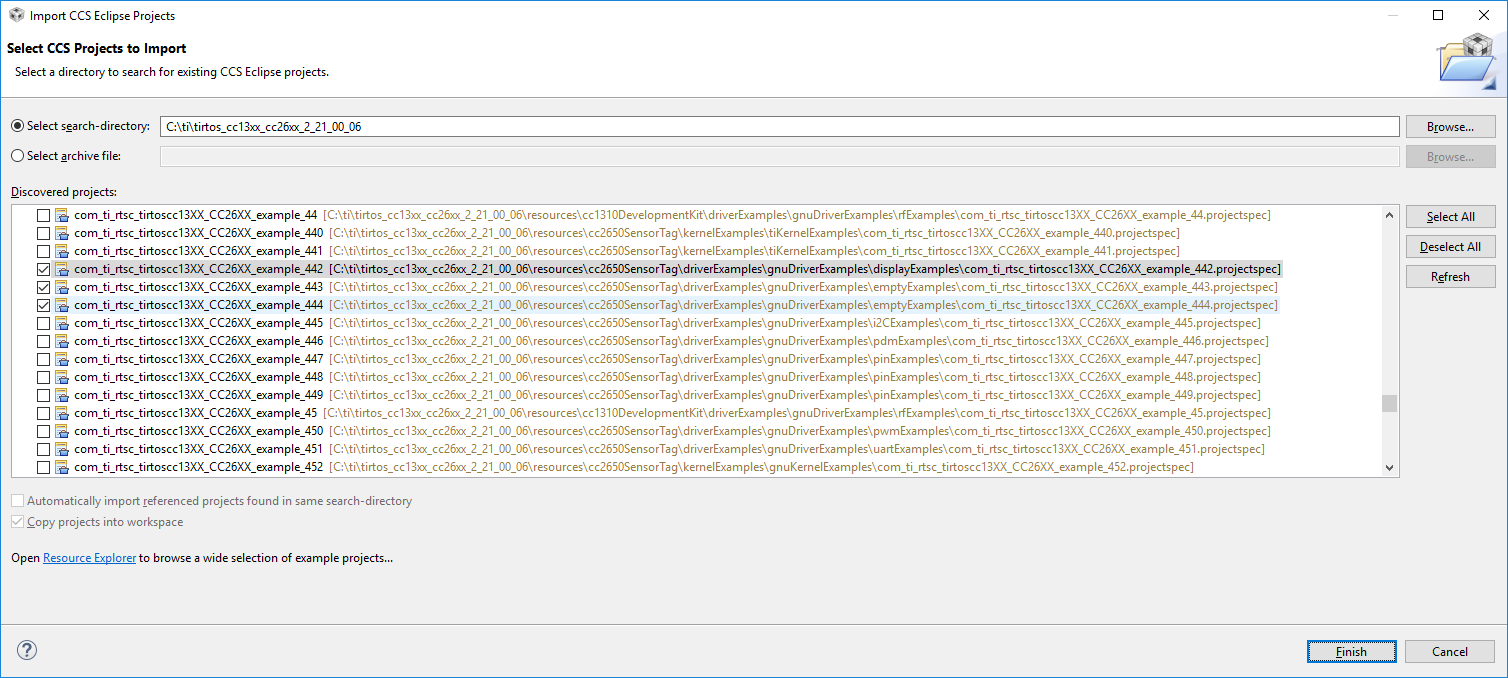 Ccscc2650 Trying To Build Included Hello World Project Bluetooth
