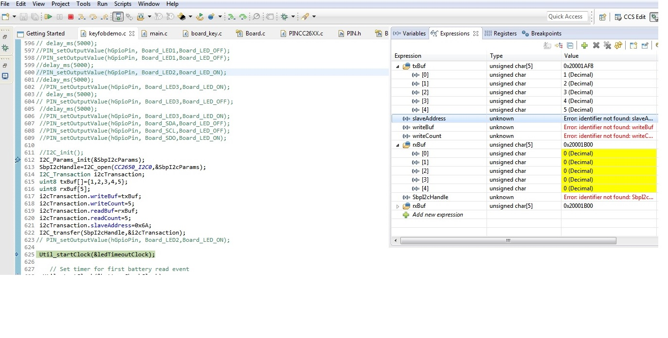 CC2650 I2C Driver not working with LSM6DS3(Acc Gyro module from ST) - Bluetooth forum ...