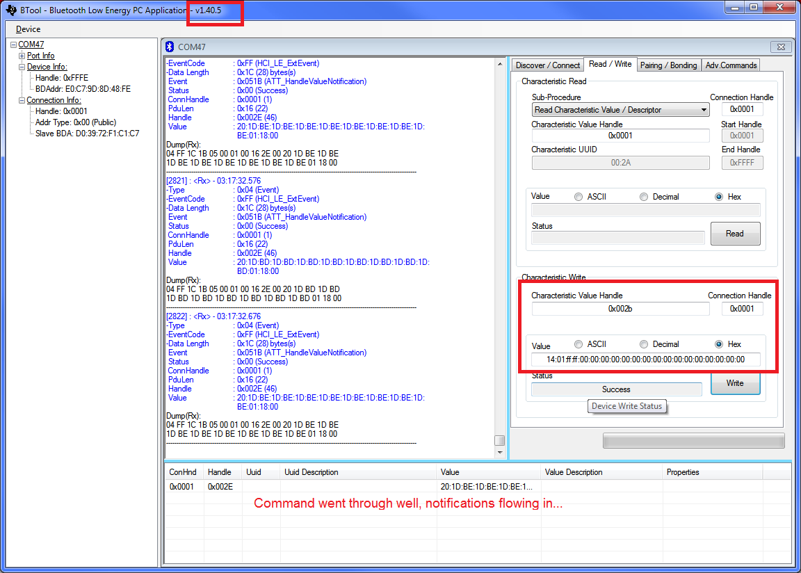BTool inconsistent behavior - Bluetooth forum - Bluetooth®︎ - TI E2E support forums