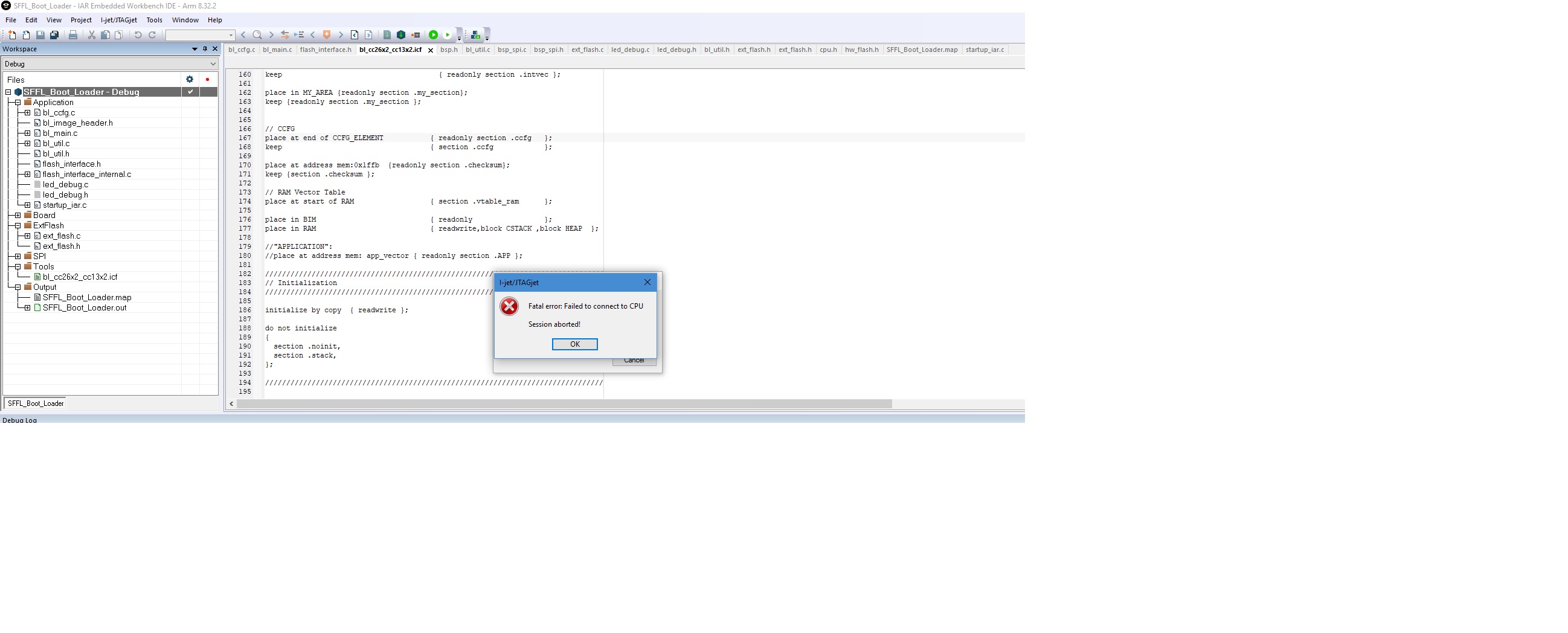 Compiler/CC2642R: Not able to Connect to Target(CC2642R) by using the I-Jet and Flash Programmer ...