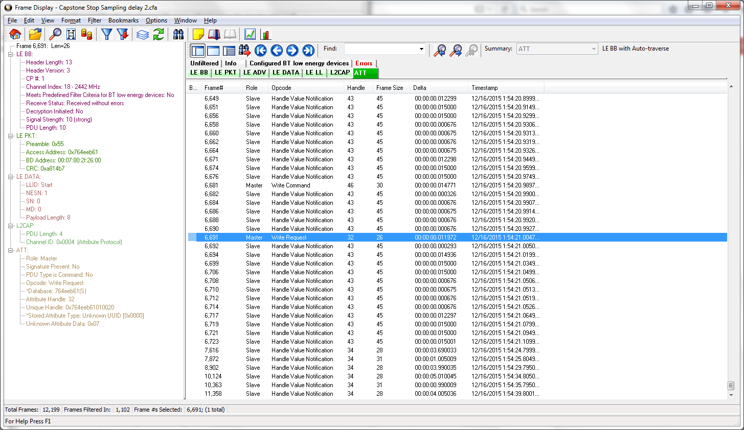 The Cc2640 Is Not Sending A Ble ‘write Response Packet In Response To