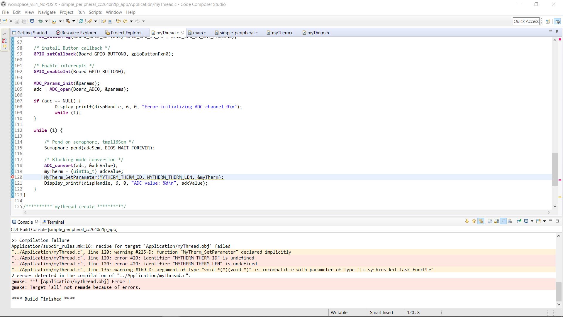 CCS/LAUNCHXL-CC2640R2: Beginner help! Analog data logging and transmission to mobile device ...
