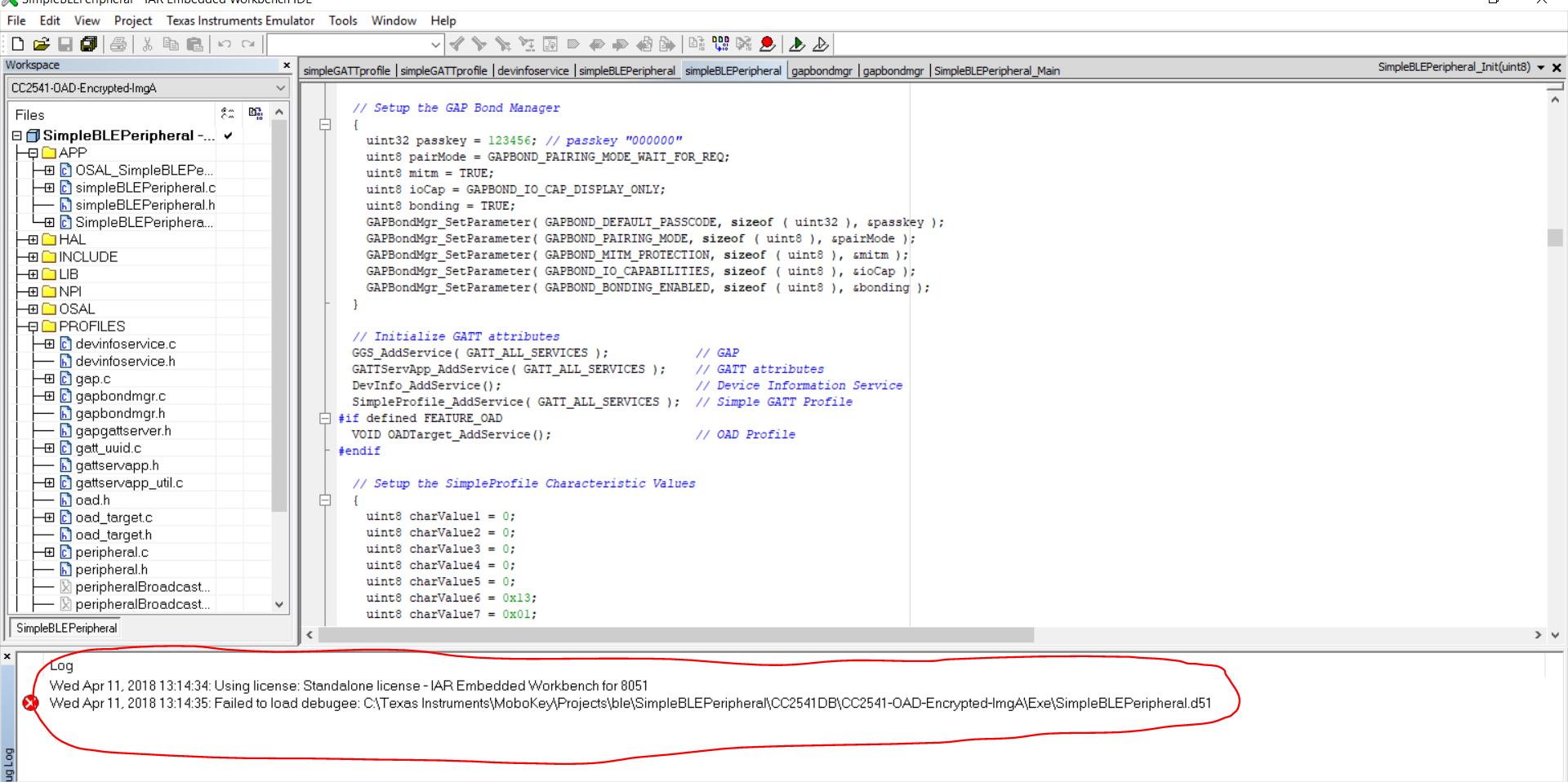 CC2541: cc2541 : failed to load debug bem.d51 file - Bluetooth forum ...