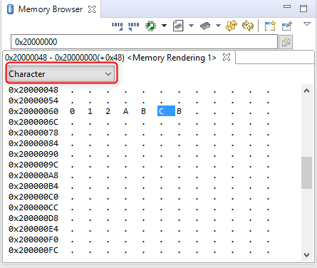 CCS/LAUNCHXL-CC2640R2: How to enable Ascii Display in Memory Browser for CCS 8.3 - Bluetooth ...