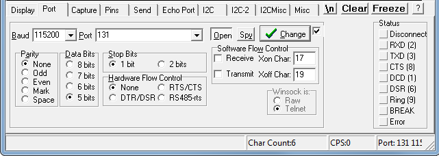 CCS/CC2640R2F: serial port communication error when use different settings - Bluetooth forum ...