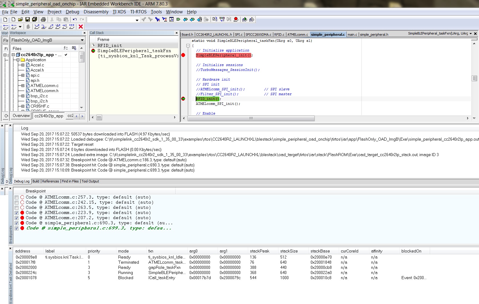 RTOS/CC2640R2F: Why does my task terminate - Bluetooth forum ...