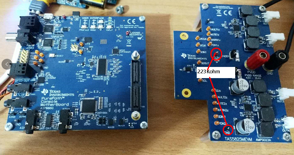 TAS5825MEVM: Can not connect to EVM Board - Audio forum - Audio - TI E2E support forums