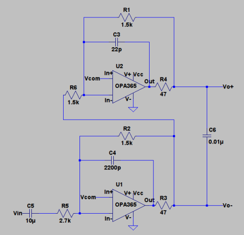 single supply Post-LPF and Differential to Single-Ended Buffer for DAC Output of PCM3168 - Audio ...