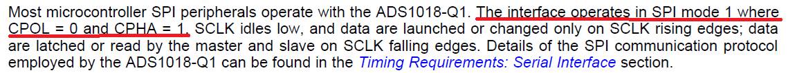 ADS1018: ADS1018 SPI setting - Data converters forum - Data converters - TI E2E support forums