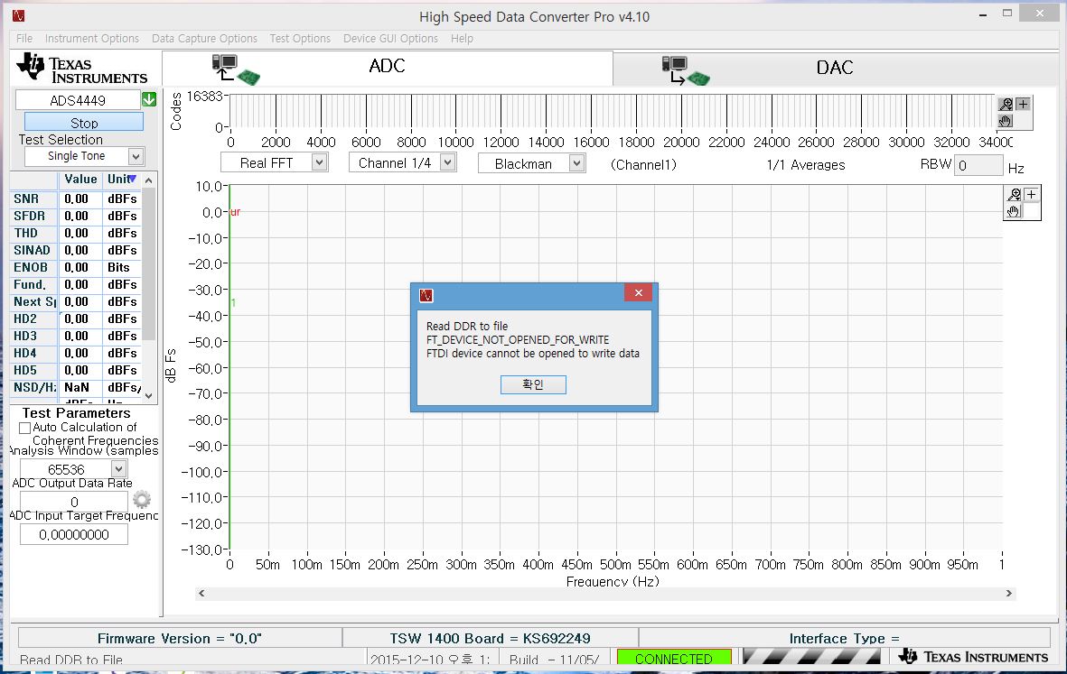 Did not capture ADC data in TSW1400EVM - Data converters forum - Data converters - TI E2E ...