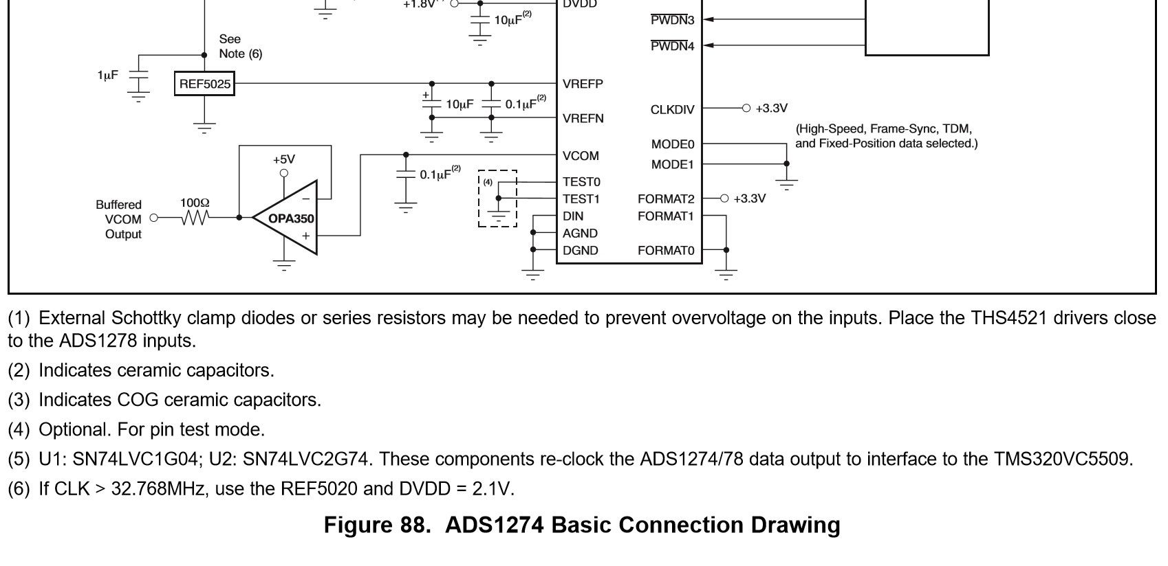 ADS1278MPAPTEP noise filtering using THS4521IDR, non-linear reading ...