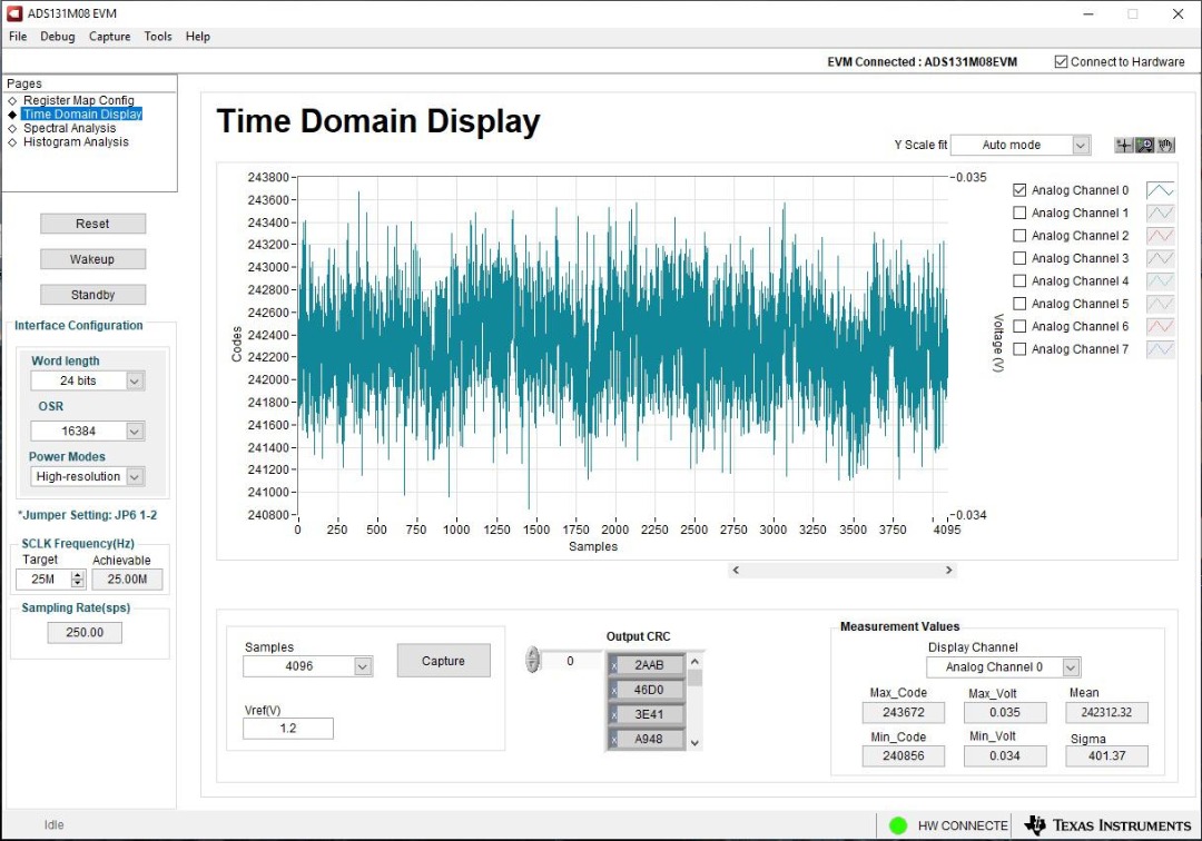 Ads131m08evm Ads13m08evm Noise Problem Data Converters Forum Data