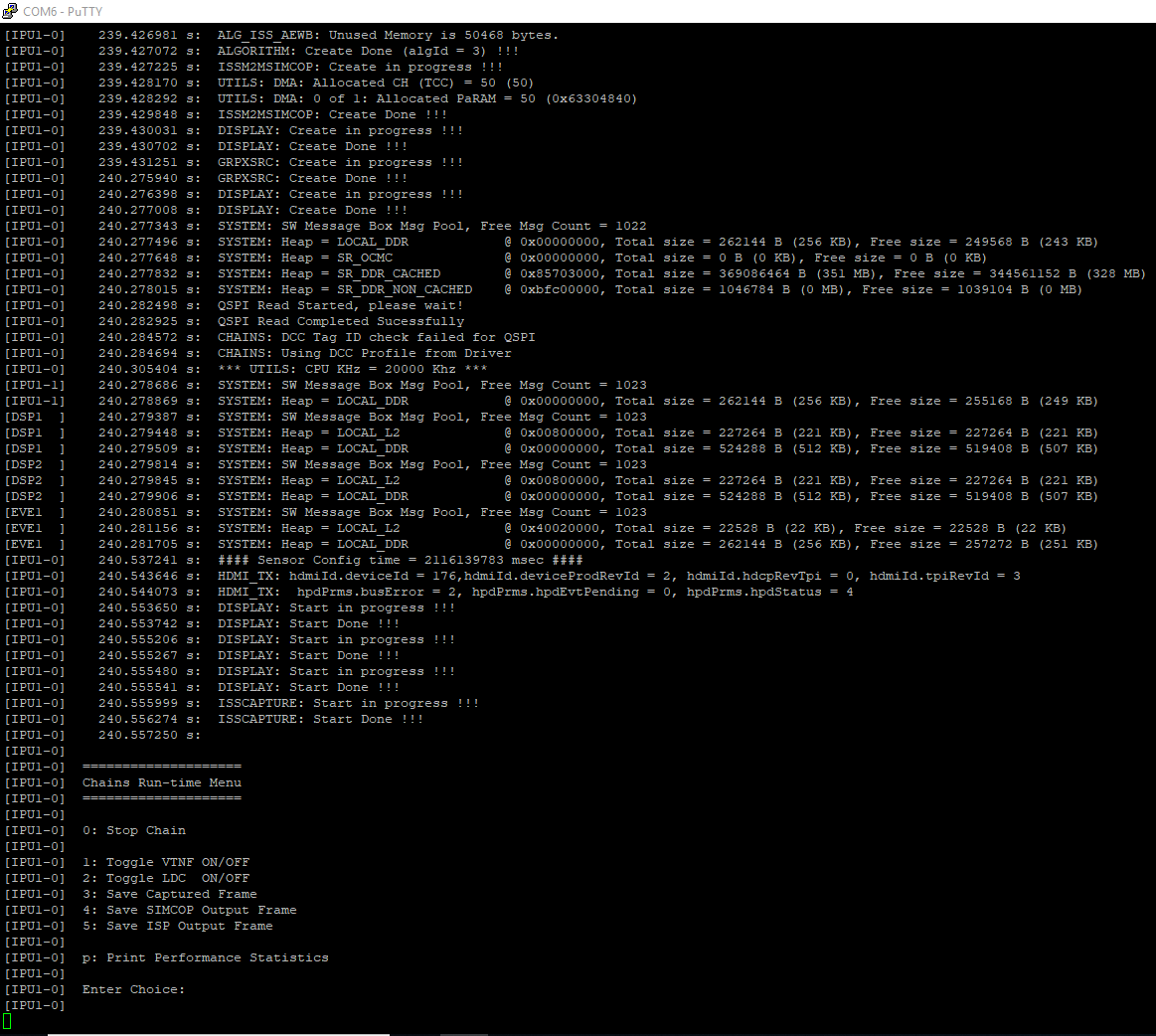 TDA3XEVM: Single Camera use case doesn't display image on computer monitor? - Processors forum ...