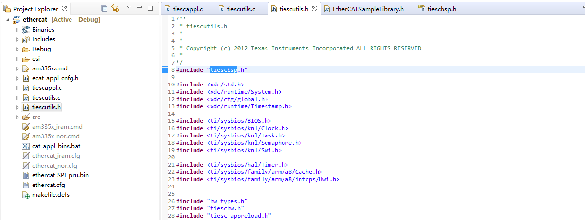 RTOS/AM3359: How to change the inputsize or outputsize of the EtherCAT_slave_demo_Application ...