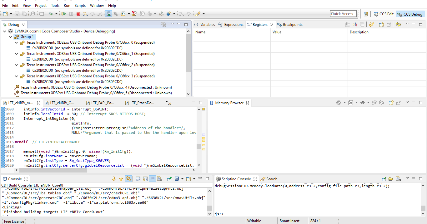 66ak2h12 Dsp Application With Jtag Using Rtoslinux Package Form Mcsdk Vs Pdk Processors