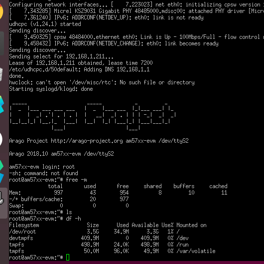 Linux/AM5718: Ramfs kernel panic - Processors forum - Processors - TI E2E support forums