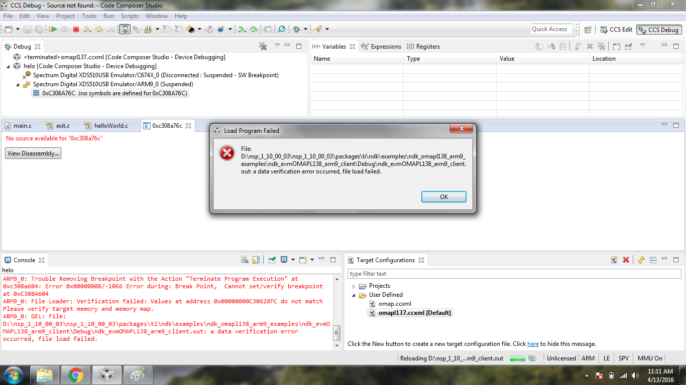 omapl137 ethernet,data verificaiotn error occured - Processors forum ...