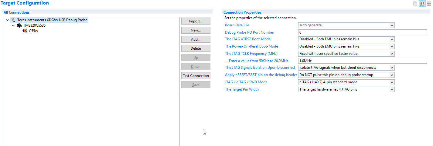CCS/TMS320C5535: Unable to initiate JTAG communications using a XDS200 spectrum digital ...