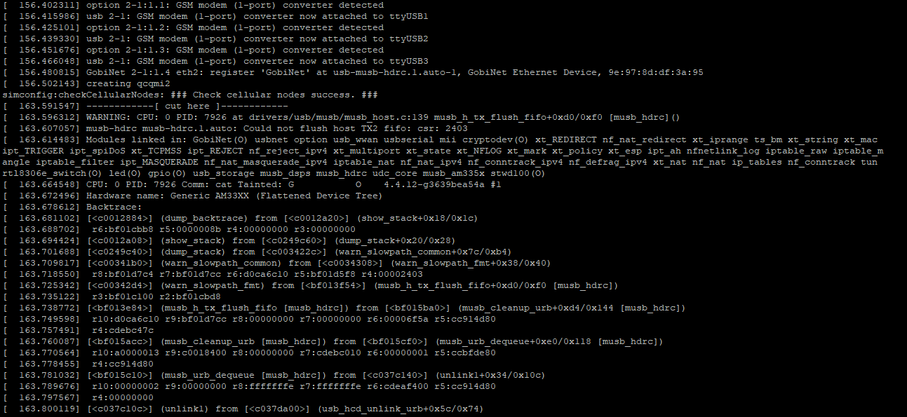 AM3352: AM335X USB host crash when using quctel EC20 - Processors forum - Processors - TI E2E ...