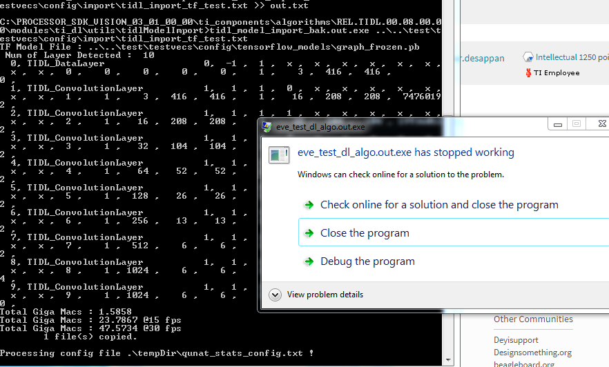 PROCESSOR-SDK-TDAX: TiDL Model Import tool issues with Tensorflow - Processors forum ...