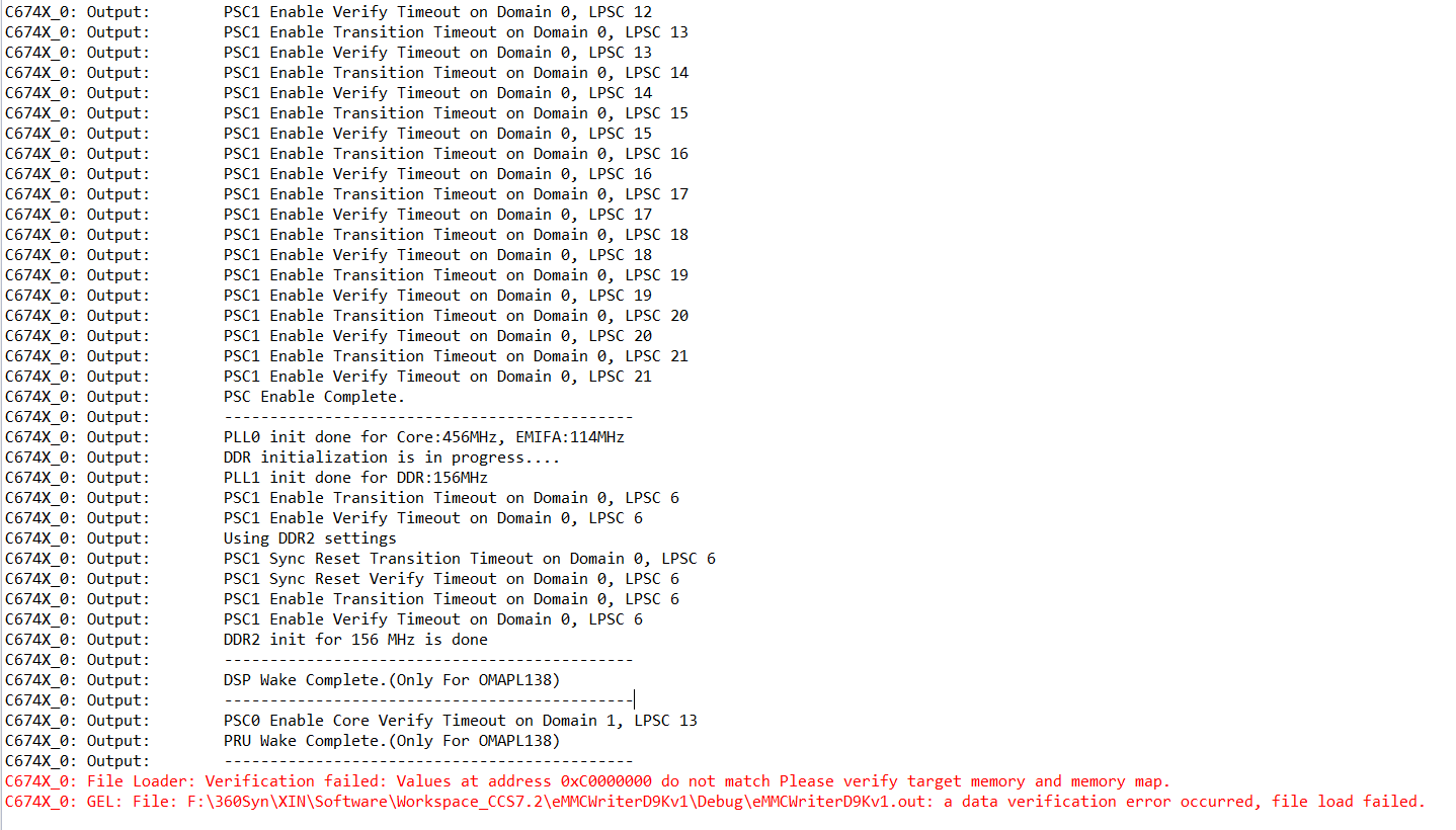 Ccstms320c6748 What May Be The Hardware Bug Which Indicate This Console Information