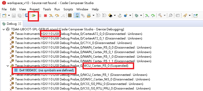 CCS/TDA4VM: [TDA4] Loading Uboot through Code Composer Studio - Processors forum - Processors ...