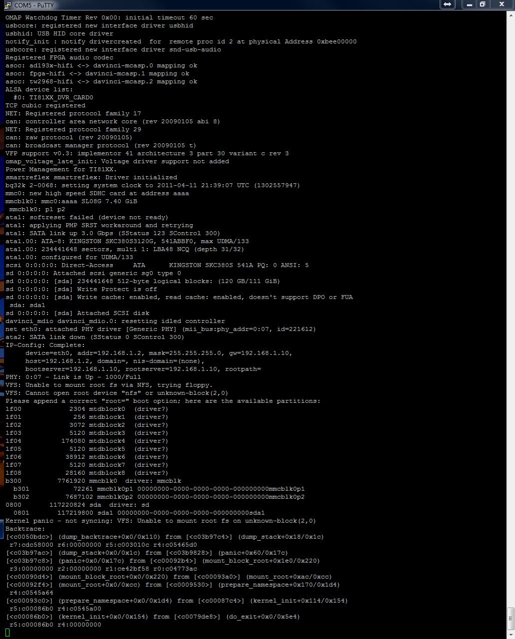 Dm8169 Nfs Boot Issue Processors Forum Processors Ti E2e Support Forums