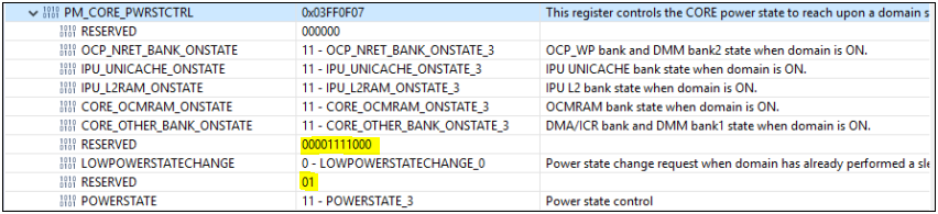 TDA2P-ACD: Reset value of reserved bits in PM_CORE_PWRSTCTRL register - Processors forum ...
