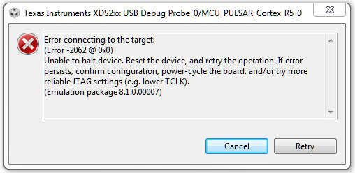 CCS/AM6548: R5F debug problems - Processors forum - Processors - TI E2E support forums