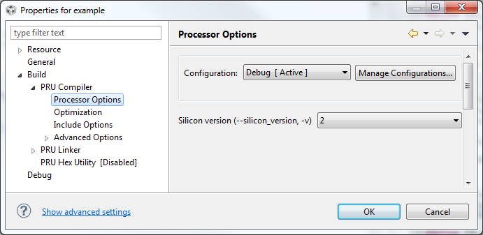 For the L138 PRUSS, what setting should I use for "silicon version"? - Processors forum ...