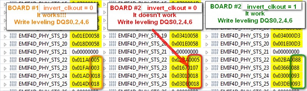 AM4378: DDR3 invert_clockout flag criteria differs in excel tool from CCS GEL - Processors forum ...