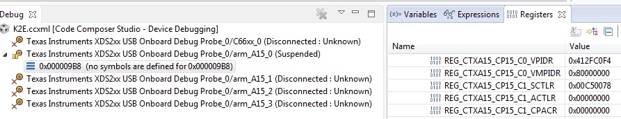 Starterware/66AK2E05: custom board based on evm_k2e bring up. U-boot hung after relocation ...