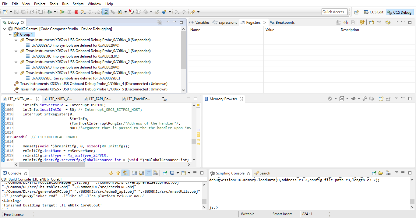 66ak2h12 Dsp Application With Jtag Using Rtoslinux Package Form Mcsdk