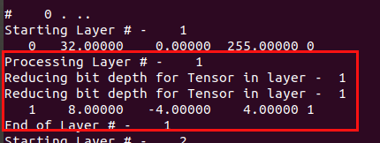 TDA4VMXEVM: What is the impact of the "Reducing bit depth for Tensor in layer" ? How can this ...